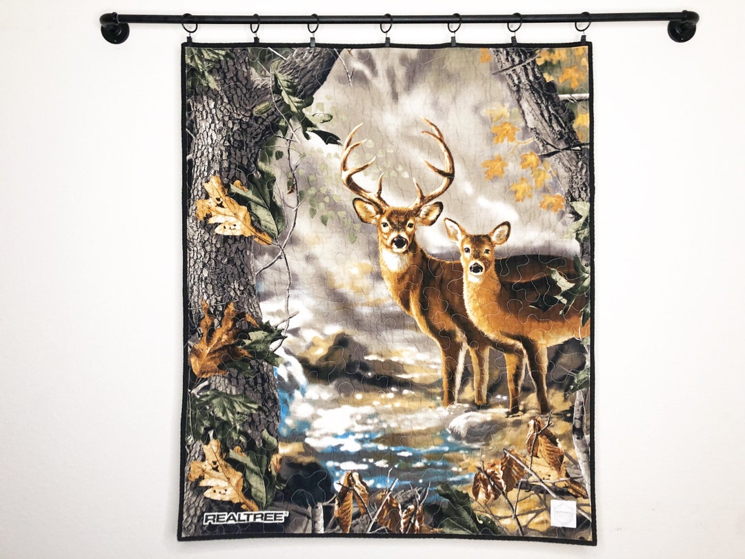 Realtree Wholecloth Quilt, Camo Baby Blanket, Deer Print Panel Quilt - Etsy