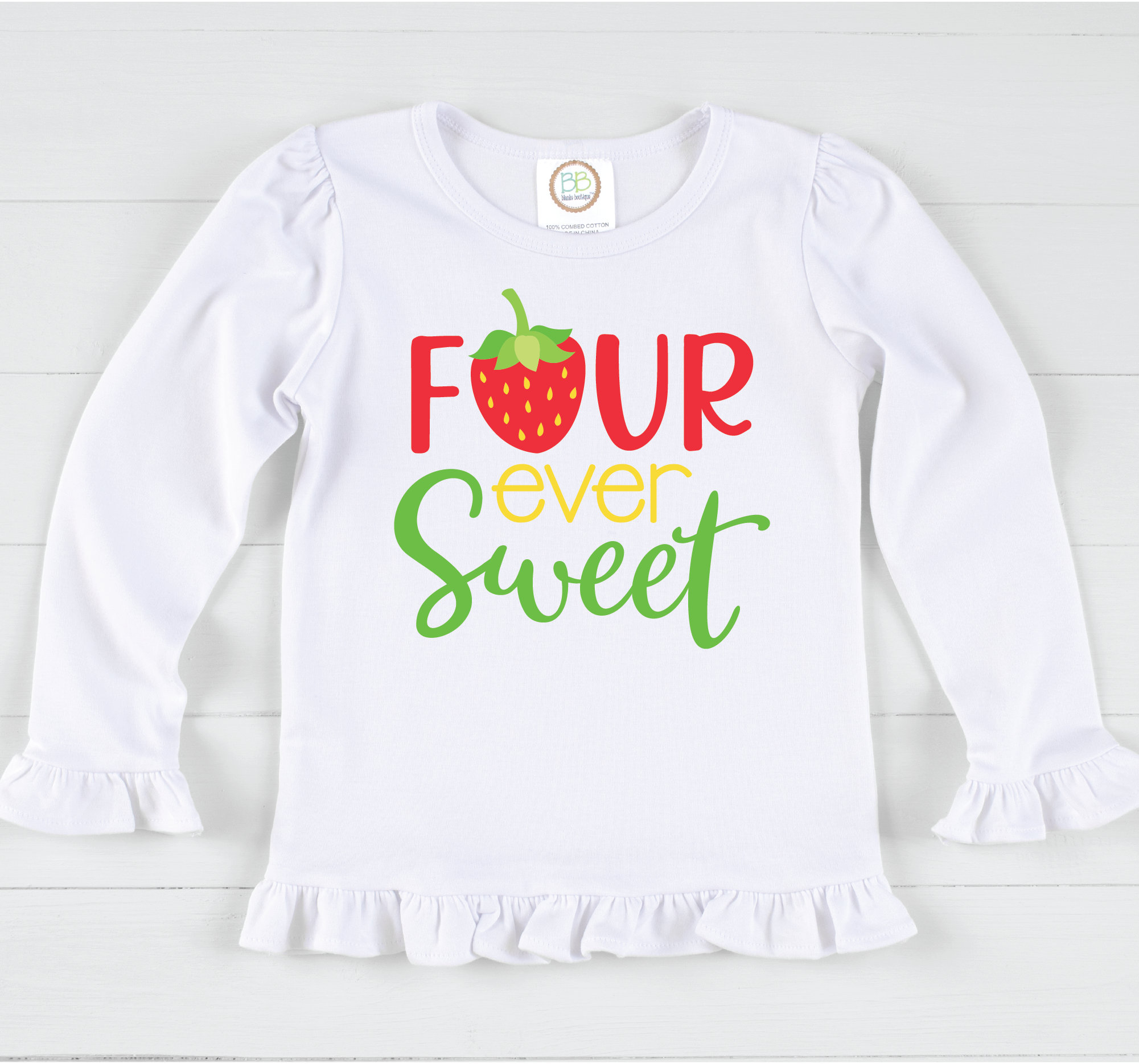 Strawberry SVG, FOUR Ever Sweet Girl SVG, 4th Birthday, Cutting File ...