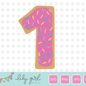 Donut SVG, 1st Birthday, Number 1 Donut, SVG, Cutting File for Cricut ...