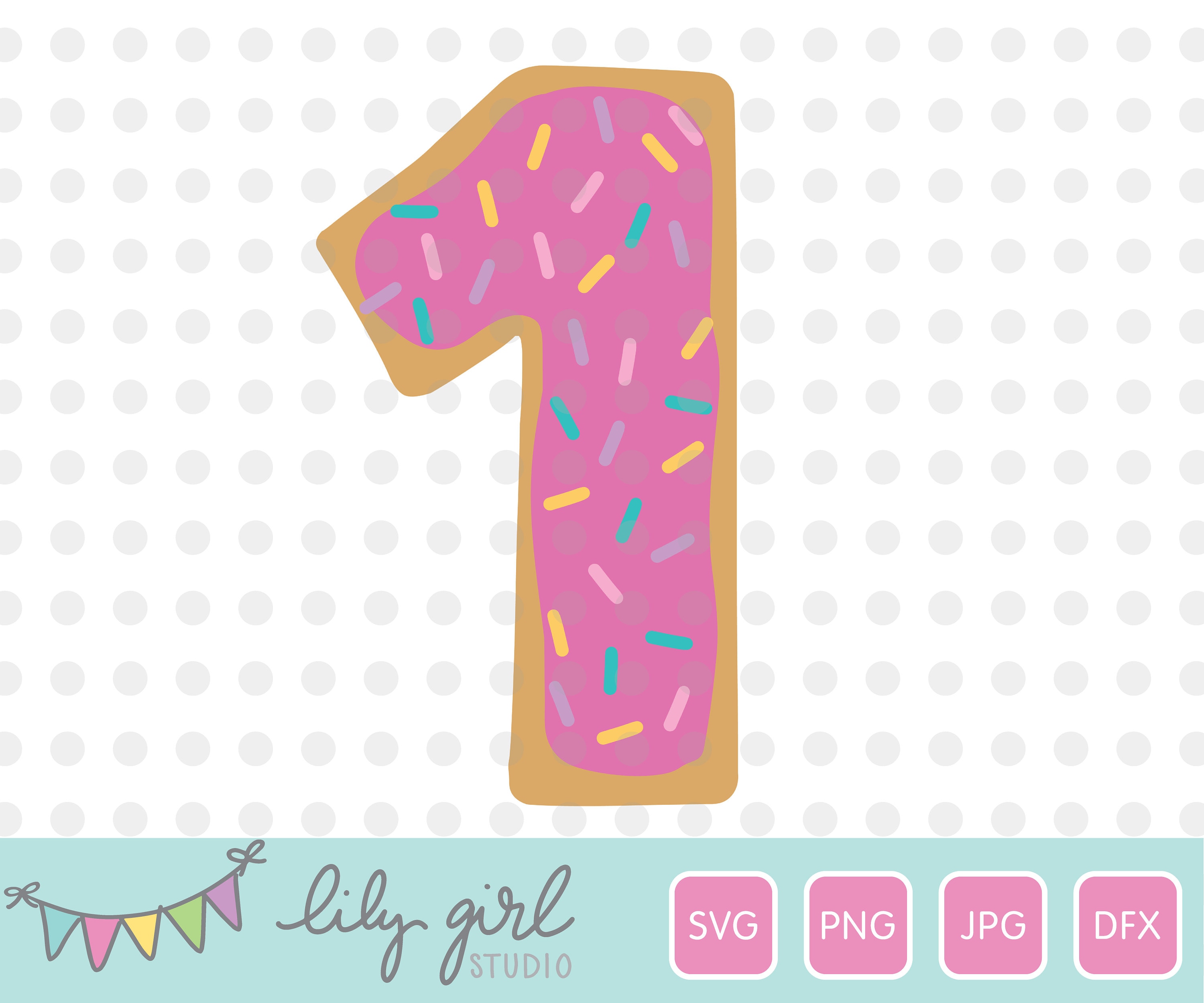 Donut SVG, 1st Birthday, Number 1 Donut, SVG, Cutting File for Cricut ...