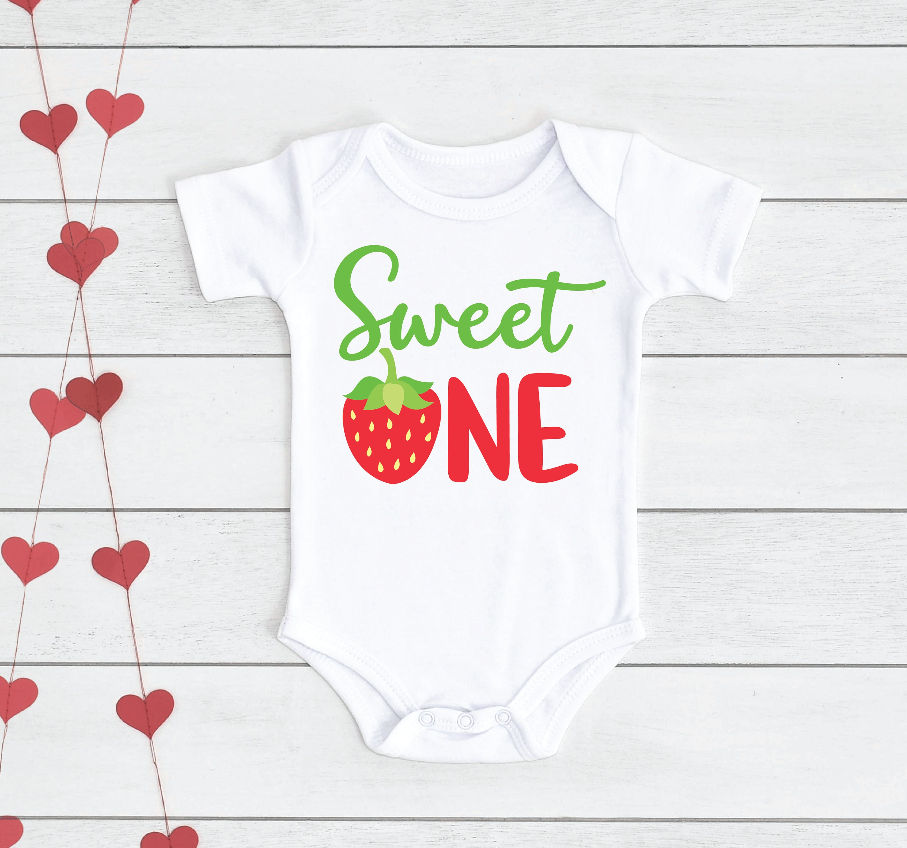 Sweet ONE Strawberry SVG, Png, Jpg and Dxf, 1st Birthday, Cutting File ...