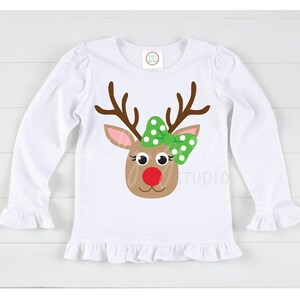 Christmas Cutting File, Cute Reindeer Girl With Bow, SVG, Png, Jpg and ...