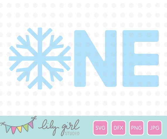 ONE Snowflake SVG Png Jpg and Dxf 1st Birthday Winter - Etsy