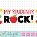 My Students Rock Teacher School SVG Cutting File for Cricut - Etsy