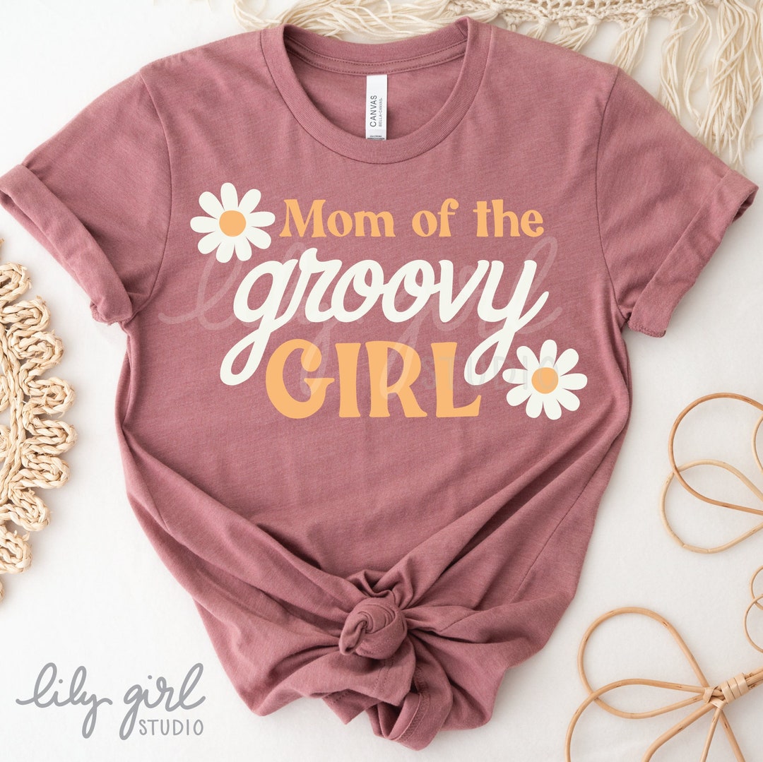 Mom of the Groovy Girl Daisy SVG, Groovy SVG, Boho, 70s, Retro ...