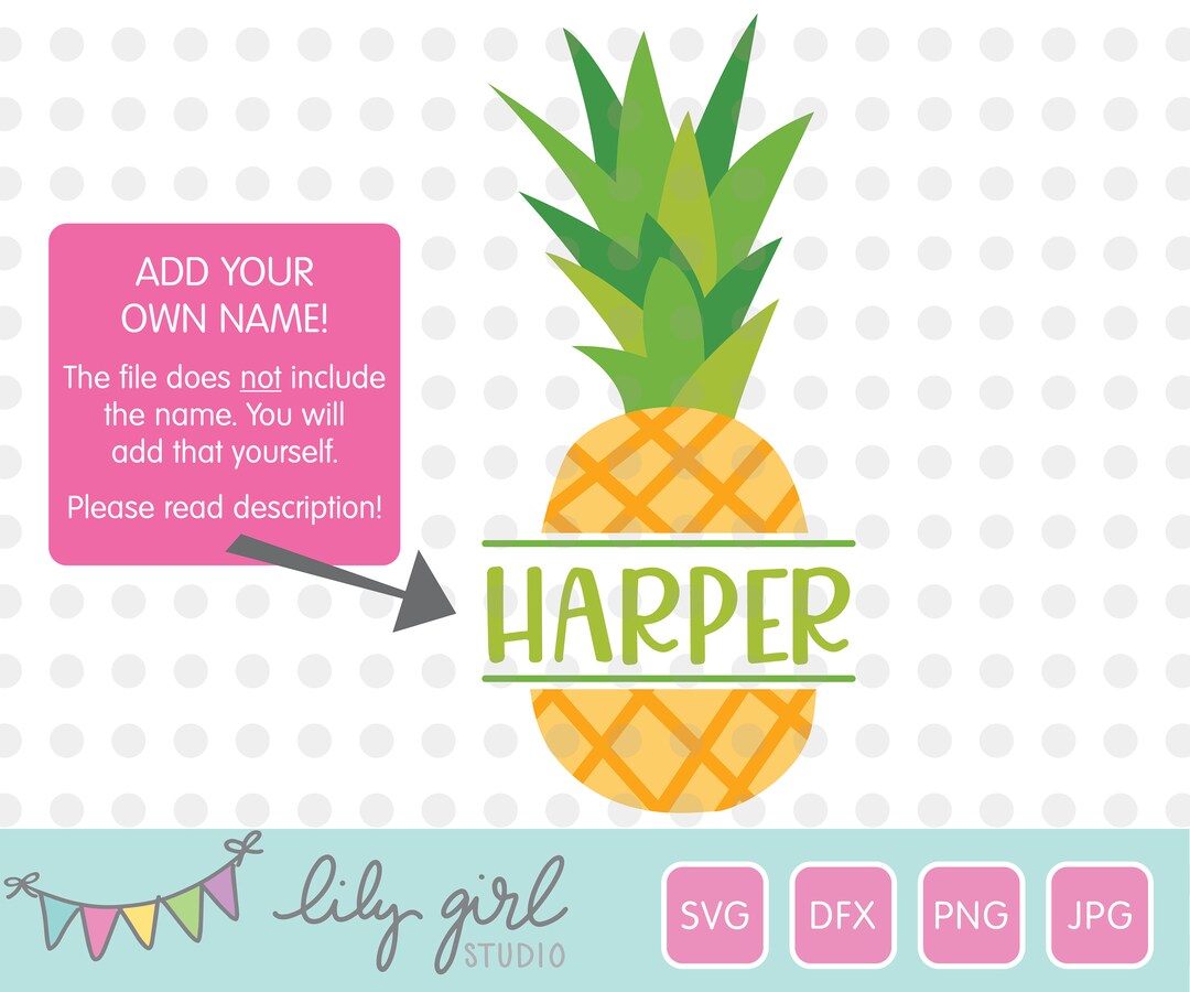 Personalized Pineapple SVG, Pineapple With Name Cutting File for Cricut ...