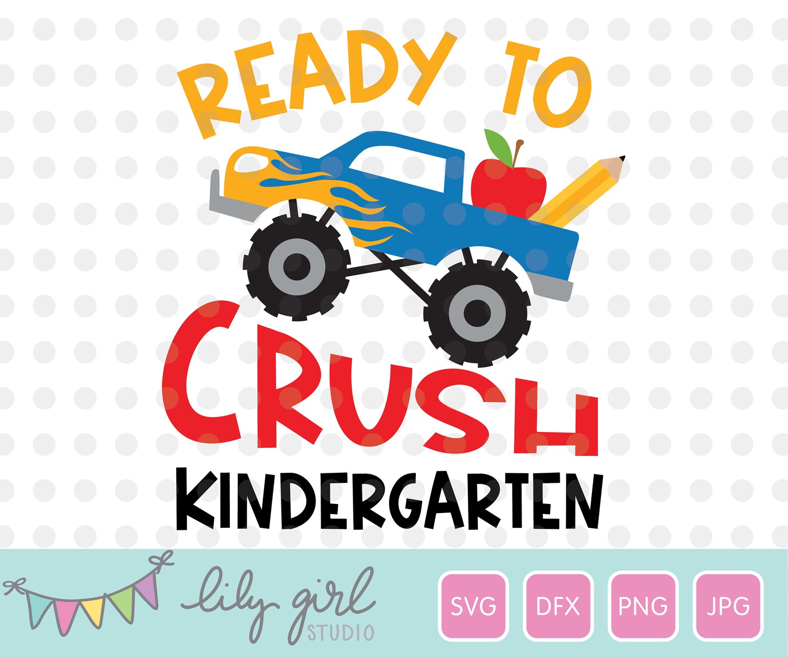 Ready to Crush Kindergarten SVG, Back to School Cutting File for Cricut ...