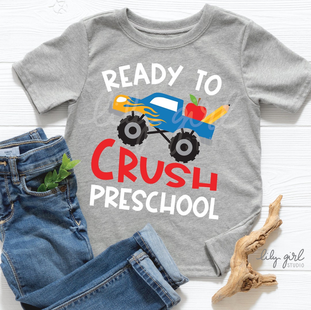 Ready to Crush Preschool SVG, Back to School Cutting File for Cricut or ...