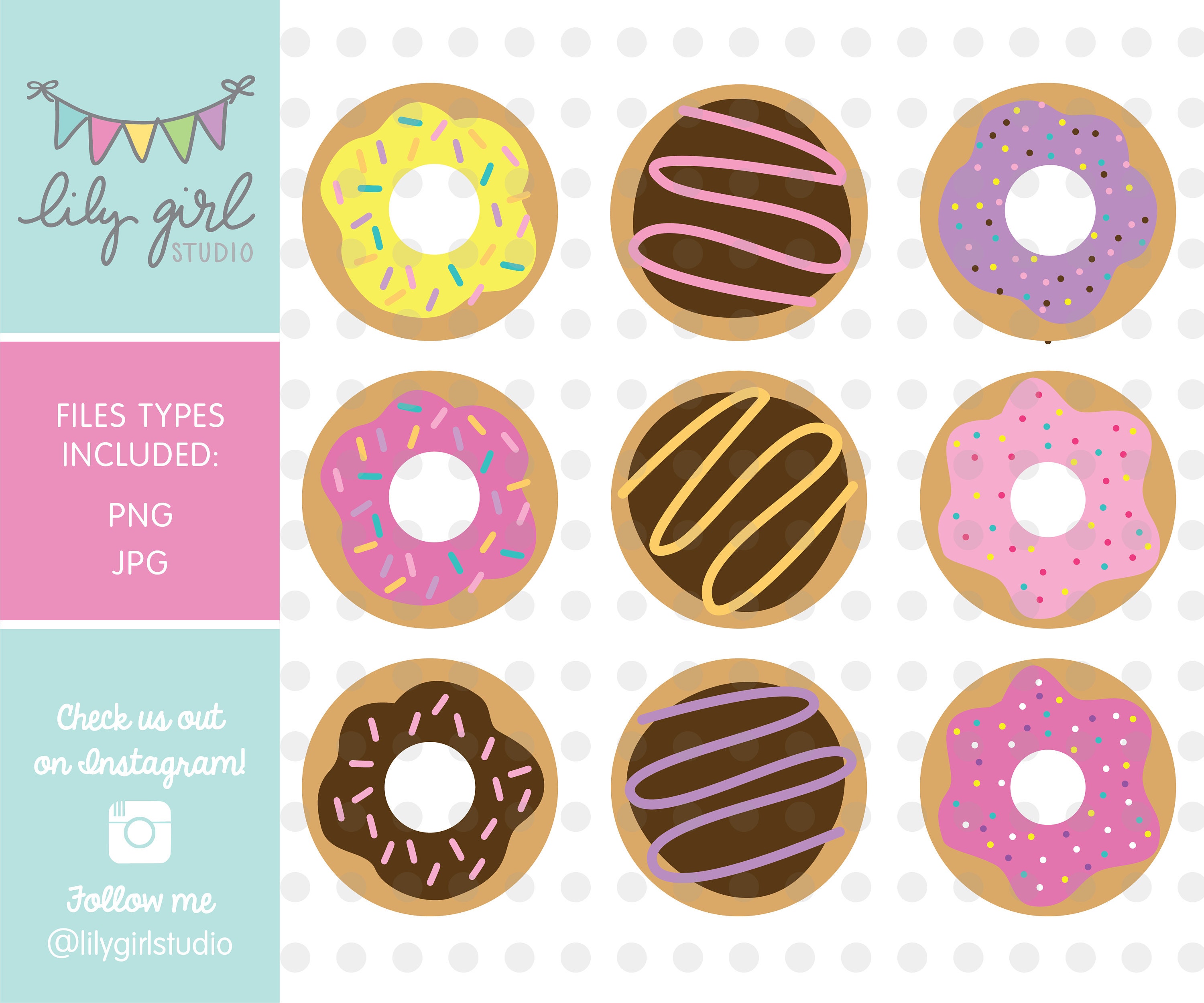 Donuts With Sprinkles Clipart