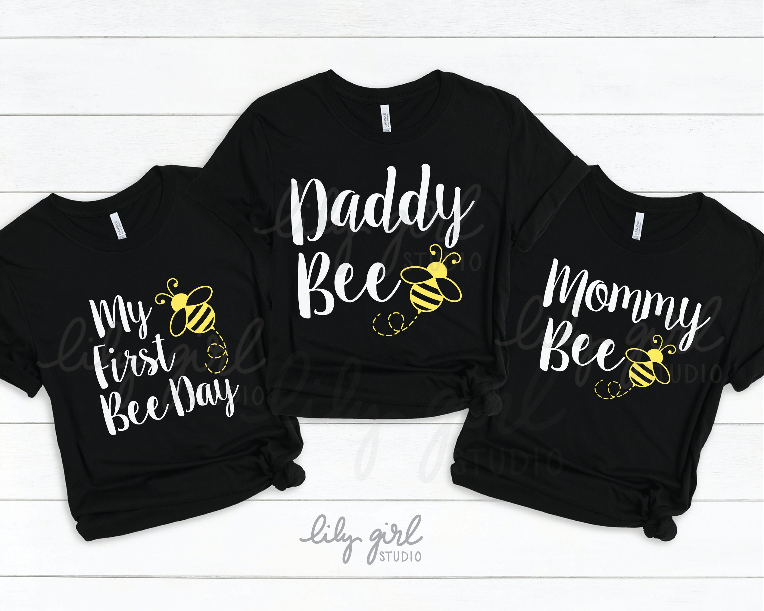 My First Bee Day SVG, Bumble Bee 1st Birthday Party Family Svgs, SVG ...