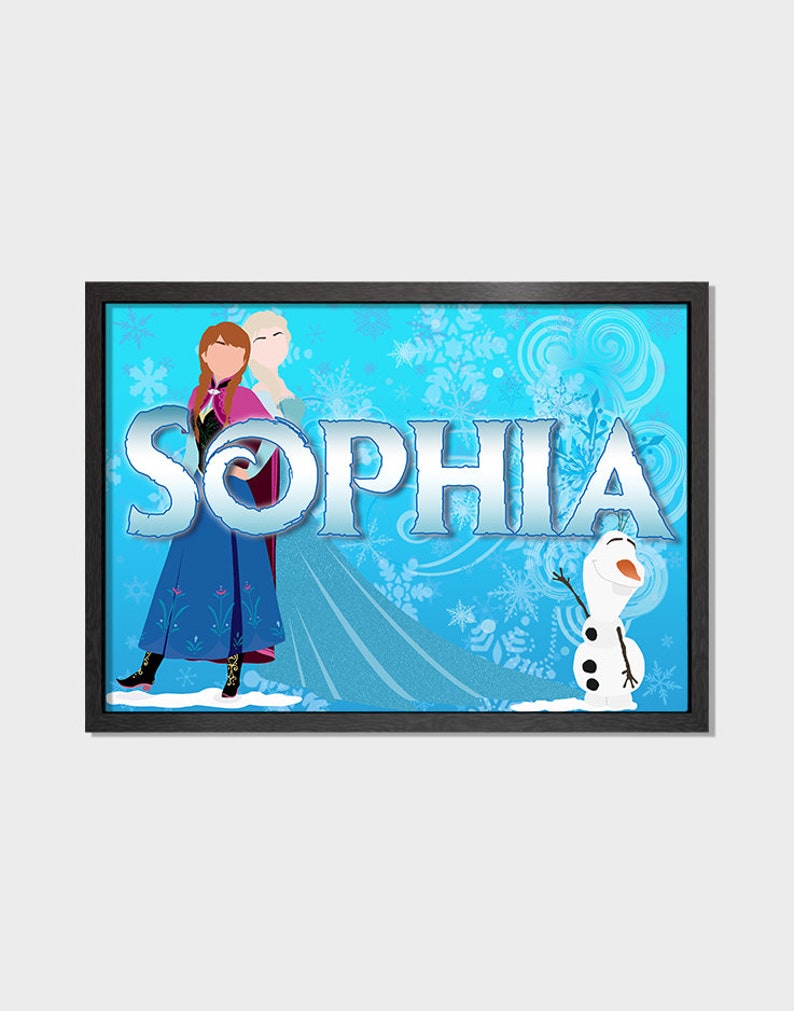 Frozen Name Picture Personalised Design Printed or Framed | Etsy