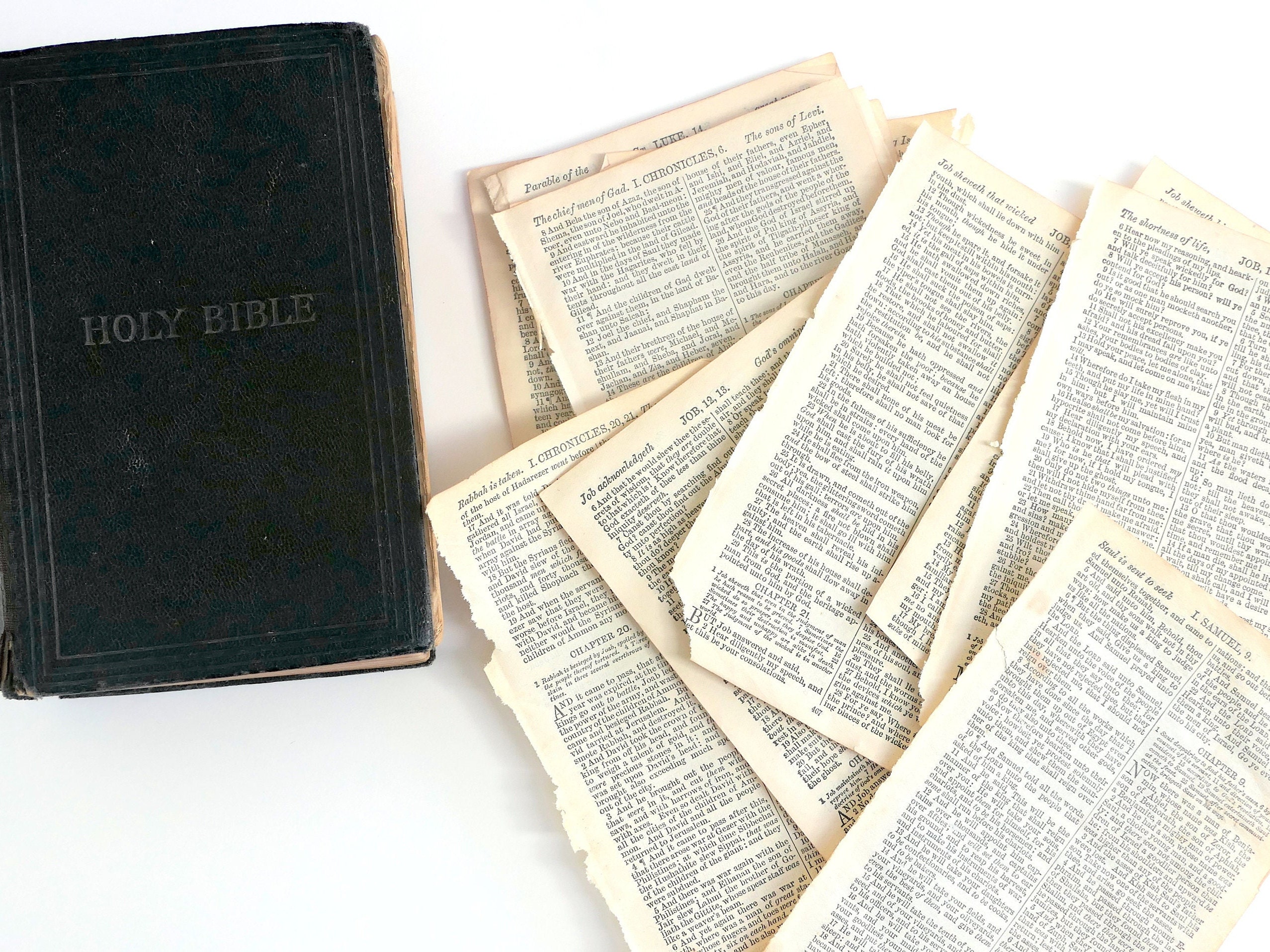 Vintage Bible Pages, Ephemera for Junk Journalling, Scrapbooks ...