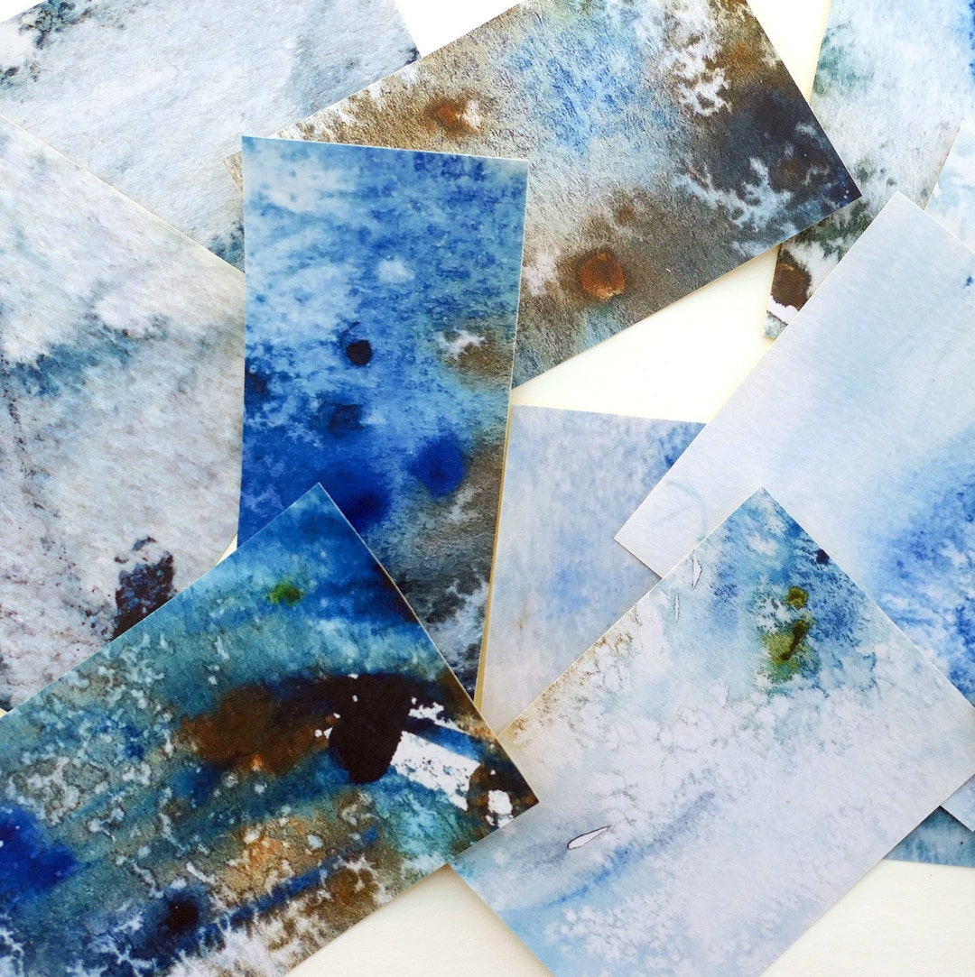 Blue Whirlpool Stickers. Papers for Scrapbooking, Crafts, Collage, Art ...