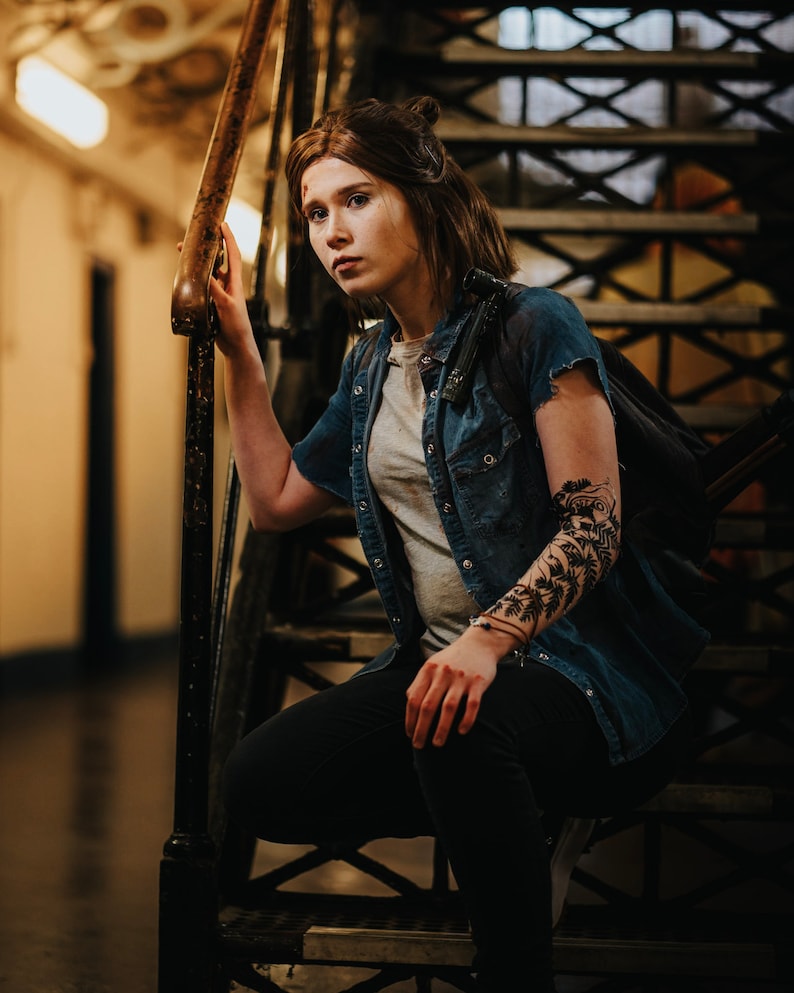 Ellie Williams the Last of Us Part 2 Synthetic Lace Front Wig Cosplay ...