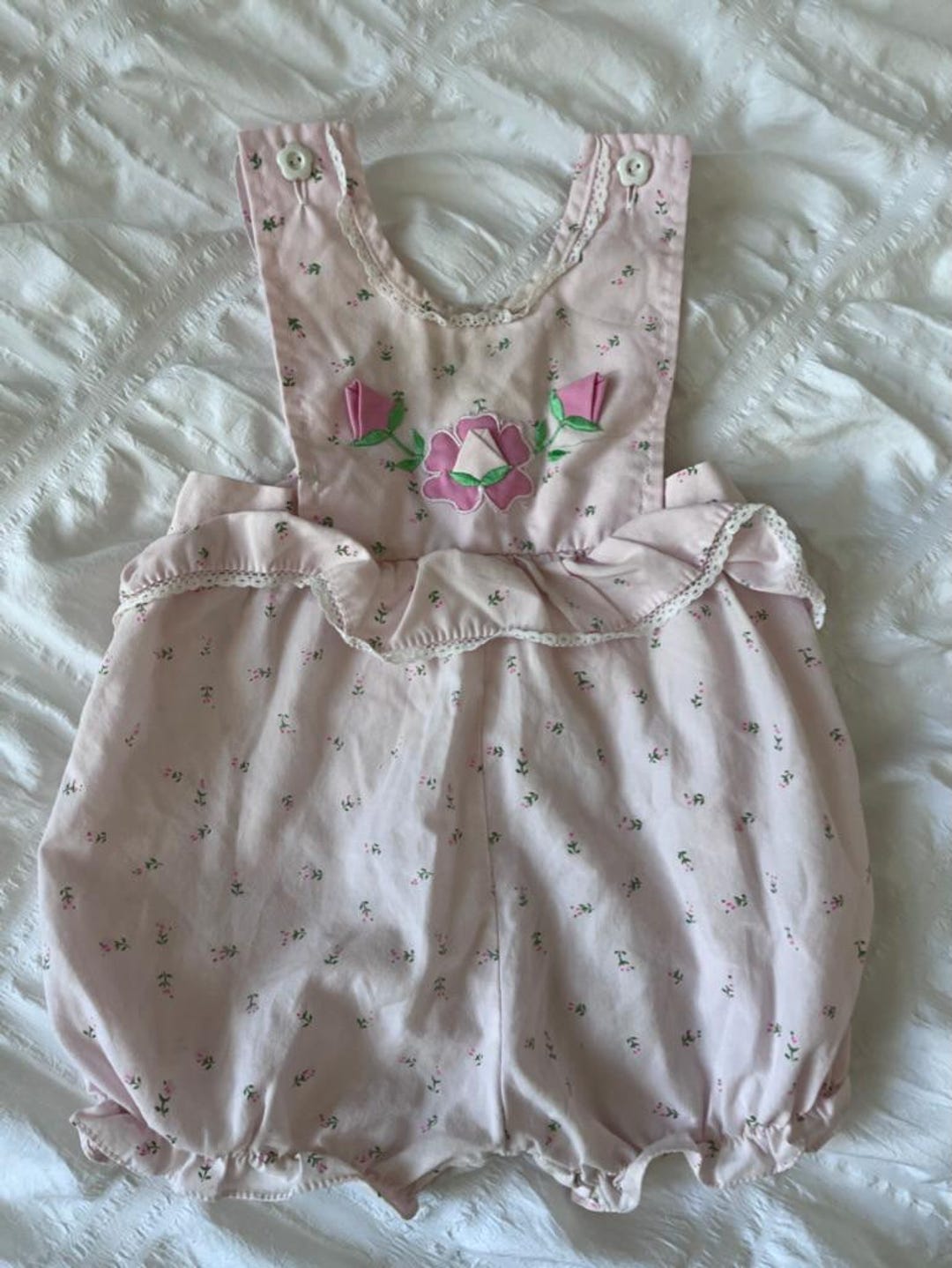 Vintage 1980s A Tiny Tots Original Shabby Chic Toddler Jumper Overalls ...