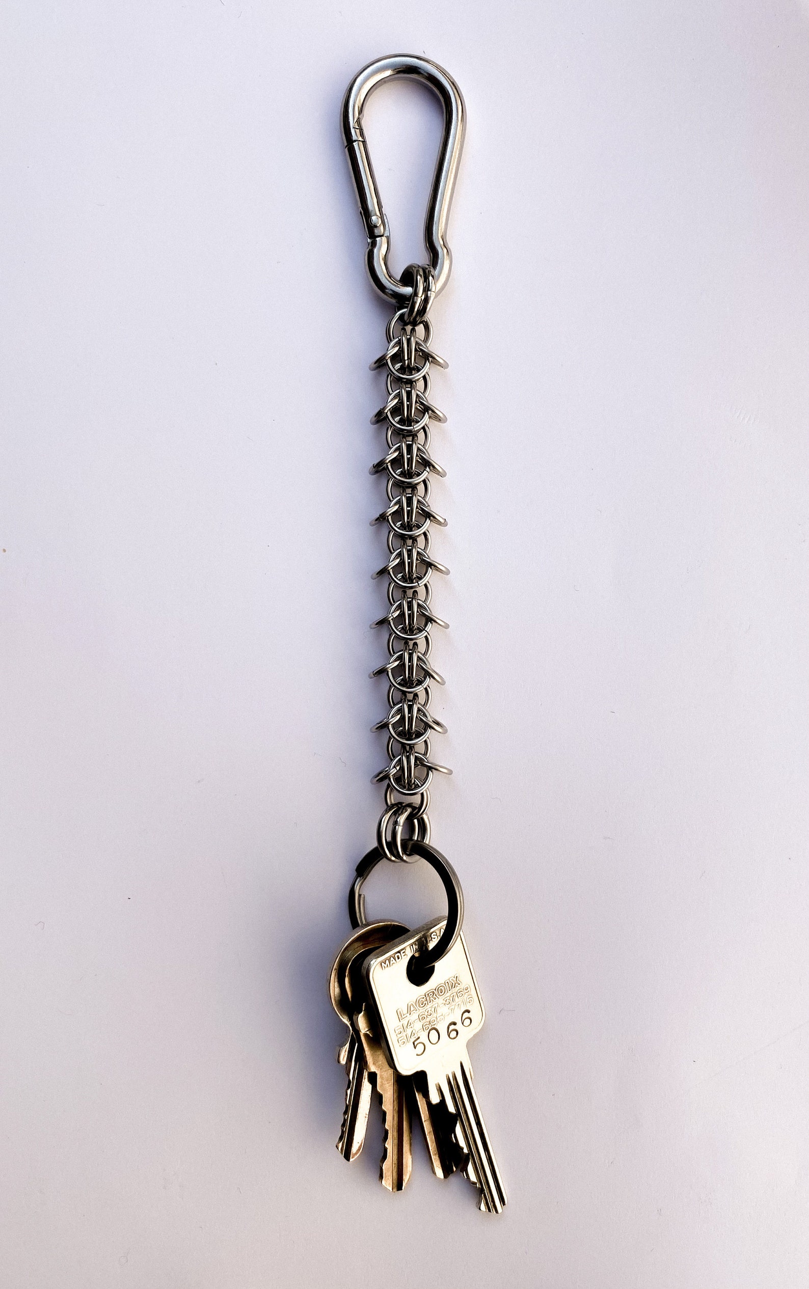 Stainless Steel Ficus Weave Chainmaille Keychain - Etsy