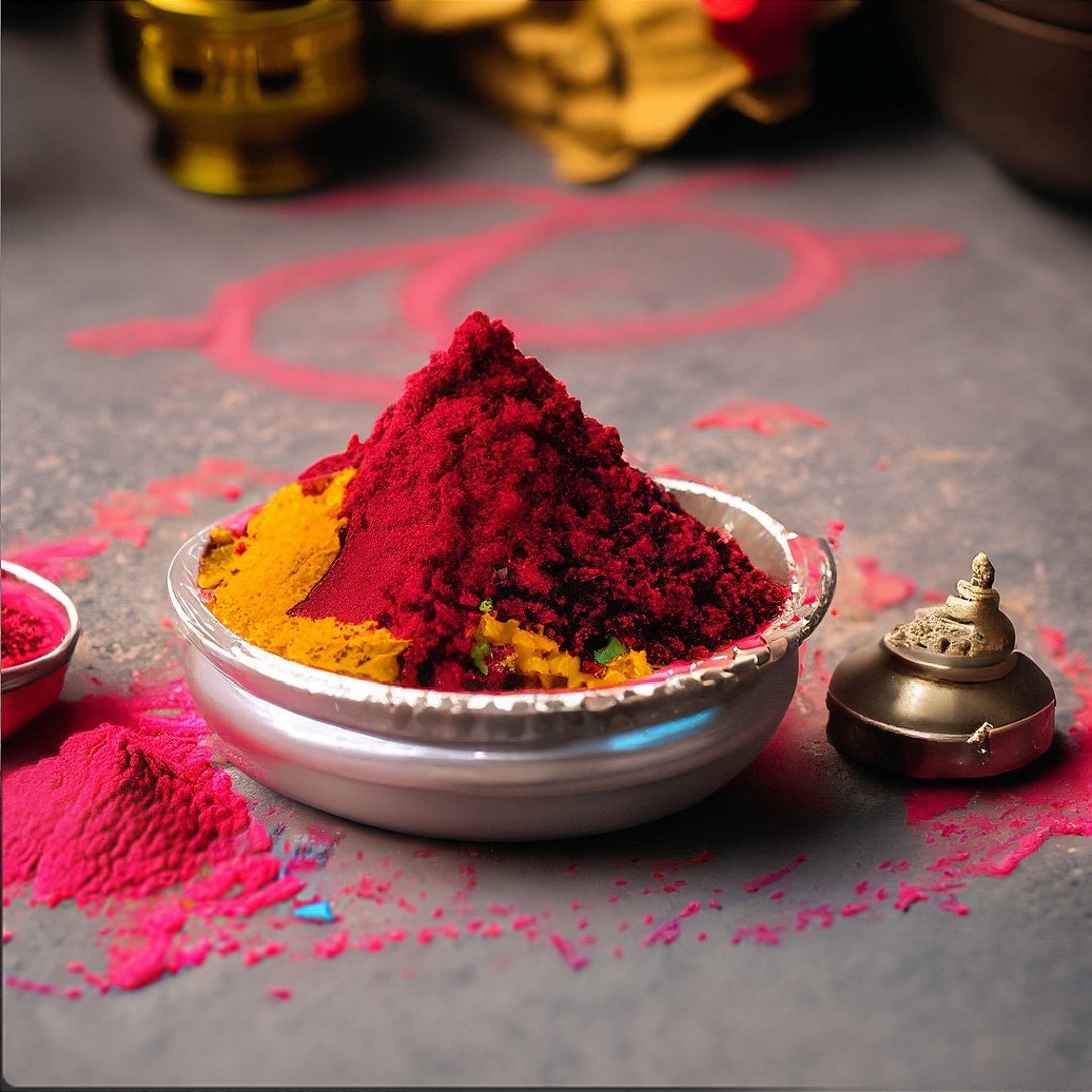 Kumkum Powder 40 Gram Used for Tika, Tilak, Tikka, Bindi, Bottu, Pottu ...