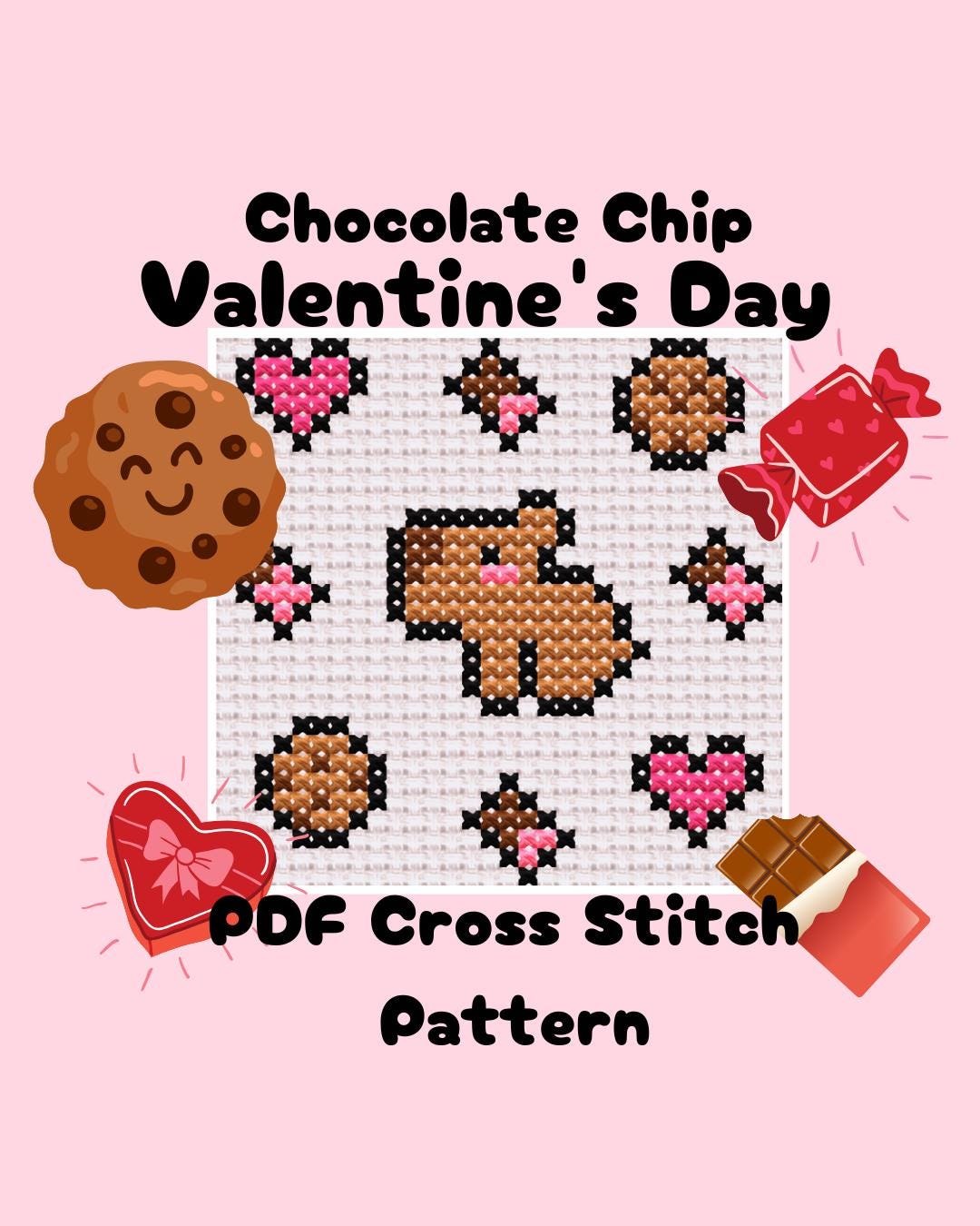 Happy Capybara Chocolate Cross Stitch Pattern Digital PDF, Perfect ...