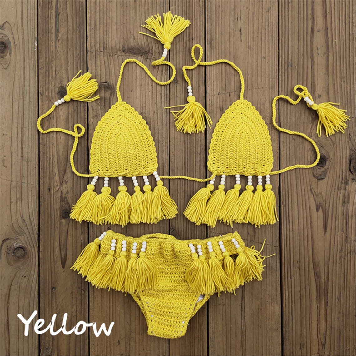 Boho Clothing Handmade Crochet Bikini Sexy Two Piece Swimming Etsy
