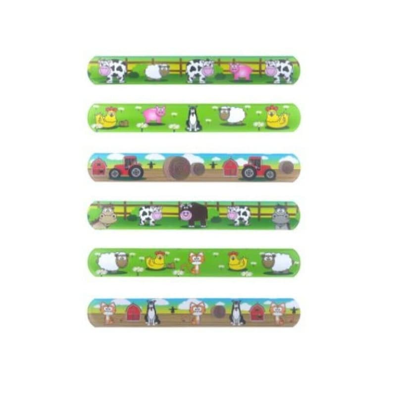 Kids Slap Bands Cute Farm Animals Fun Band Birthday Party Boys - Etsy