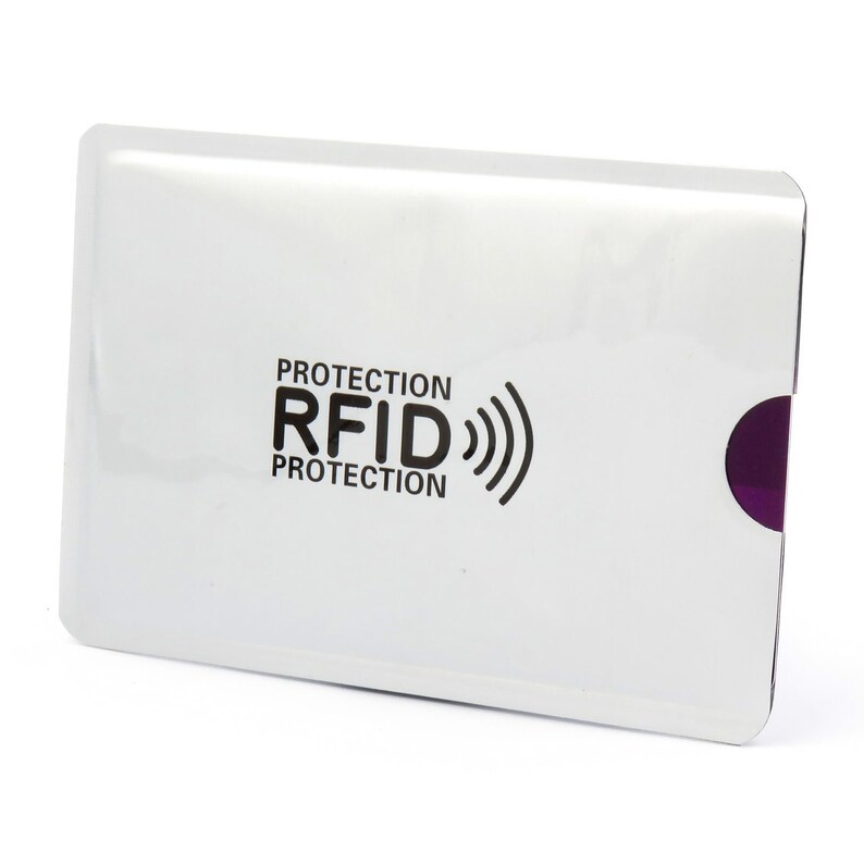 Silver RFID Card Sleeve Wallet Blocking Protector Debit Credit - Etsy UK