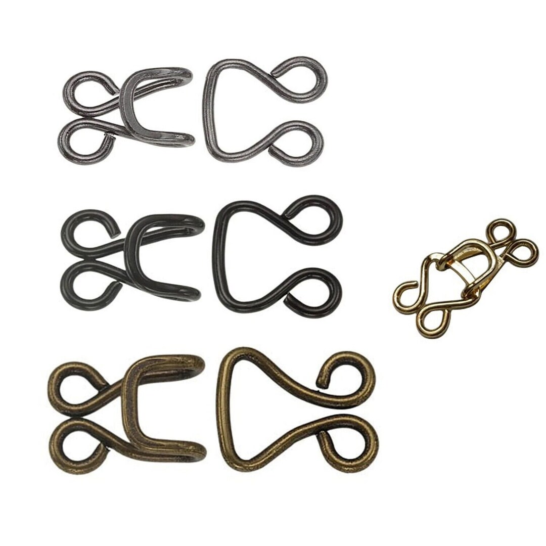 20mm9mm Bra Hook & Eye Fasteners Gunmetal Silver Black - Etsy België