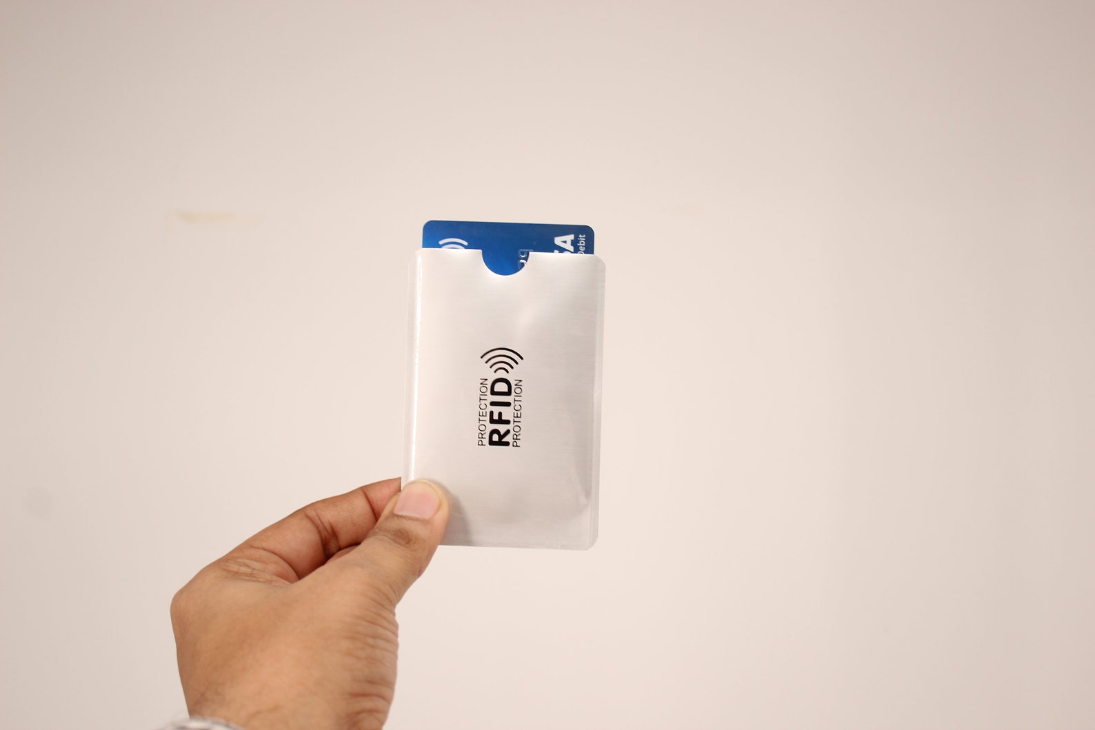 Silver RFID Card Sleeve Wallet Blocking Protector Debit Credit | Etsy