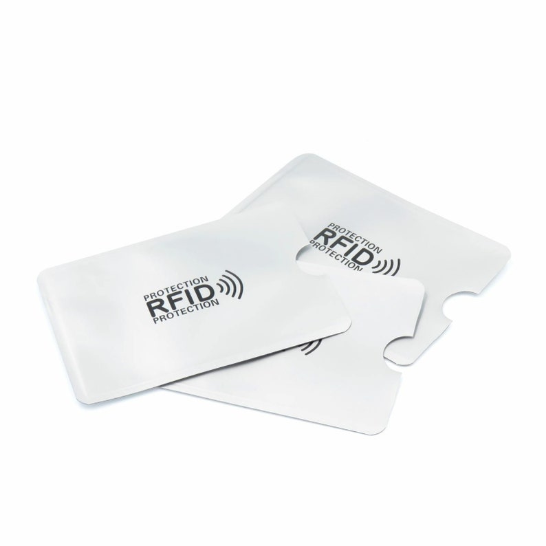 Silver RFID Card Sleeve Wallet Blocking Protector Debit Credit - Etsy