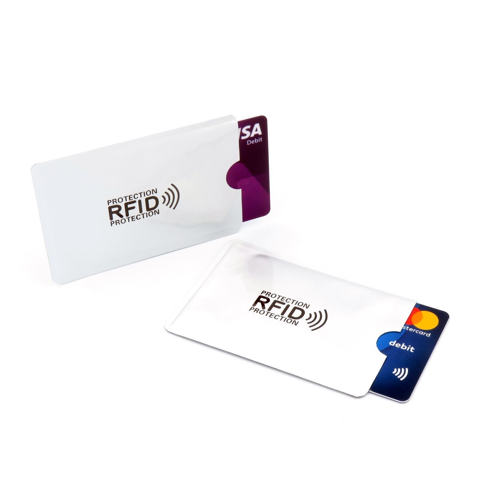 Silver RFID Card Sleeve Wallet Blocking Protector Debit Credit | Etsy