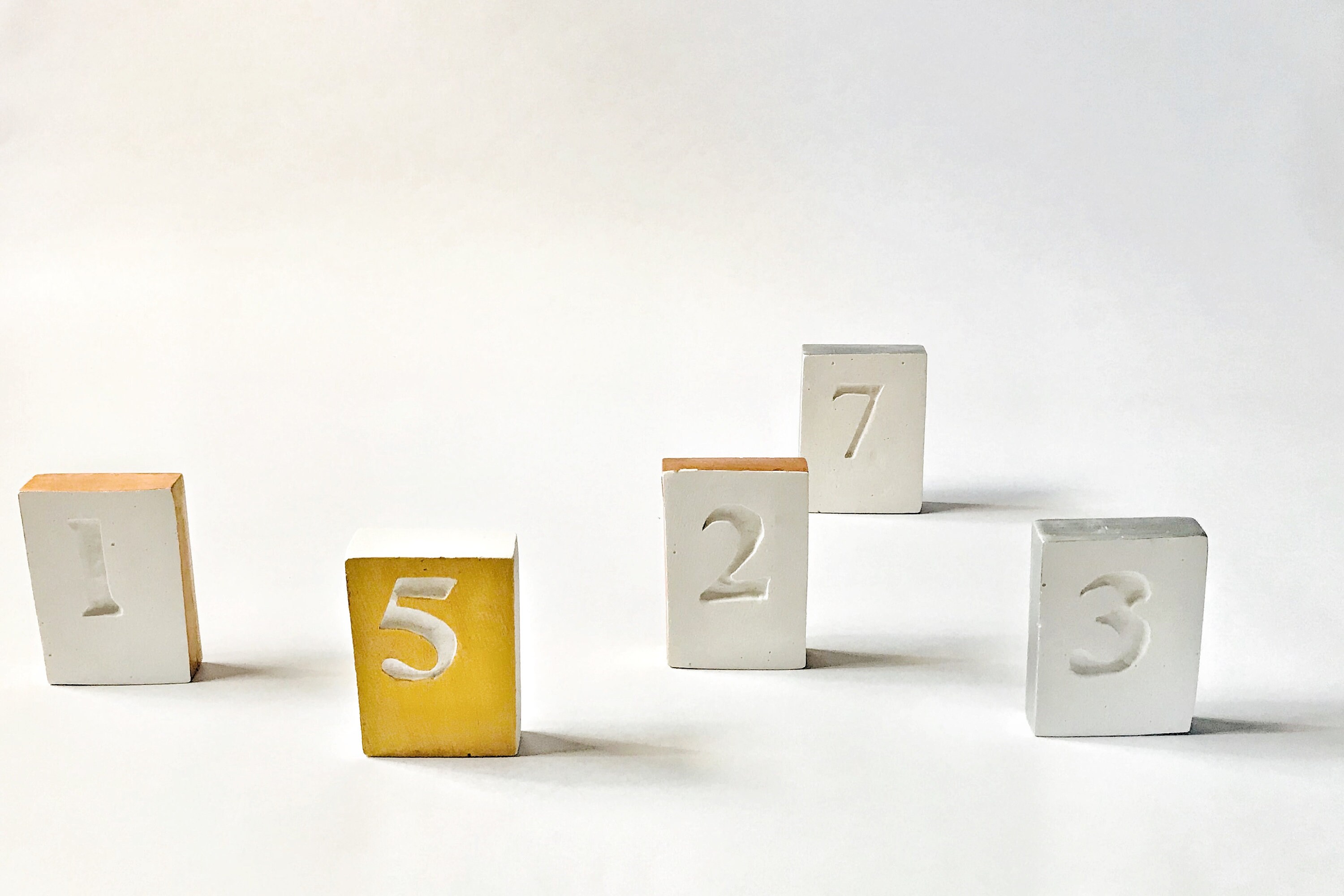 Plaster Tile Table Numbers custom table numbers modern | Etsy