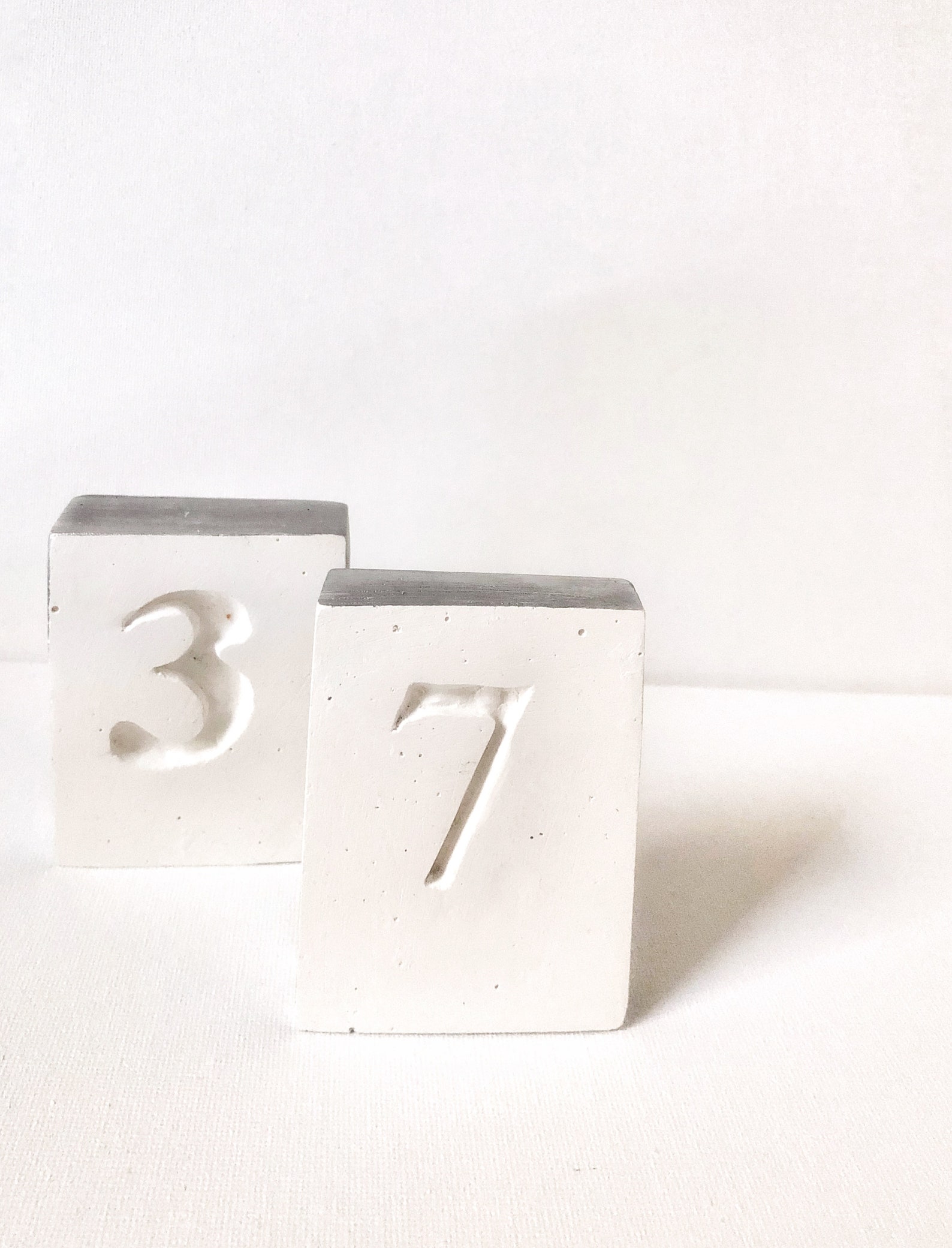 Plaster Tile Table Numbers custom table numbers modern | Etsy