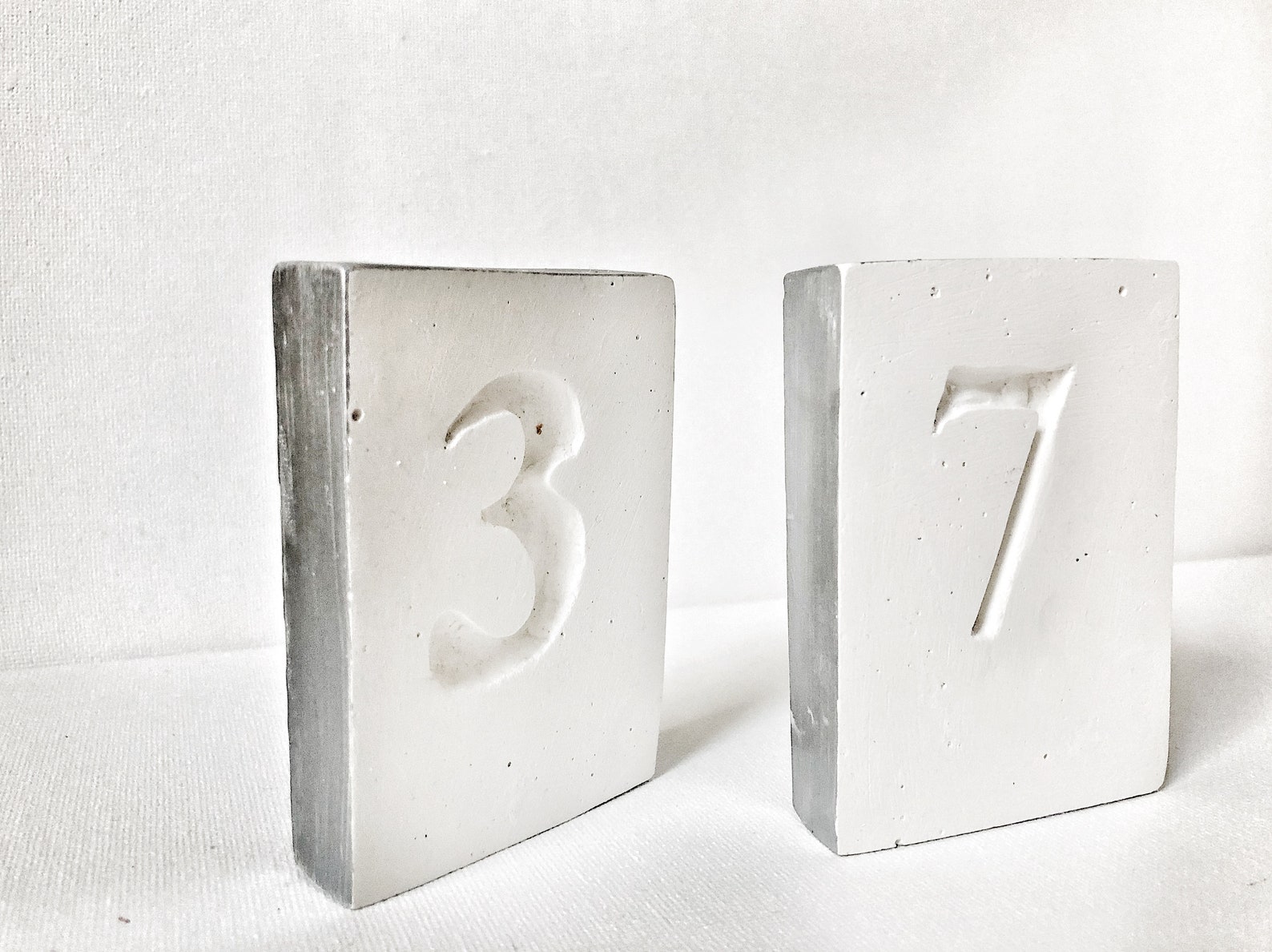 Plaster Tile Table Numbers custom table numbers modern | Etsy