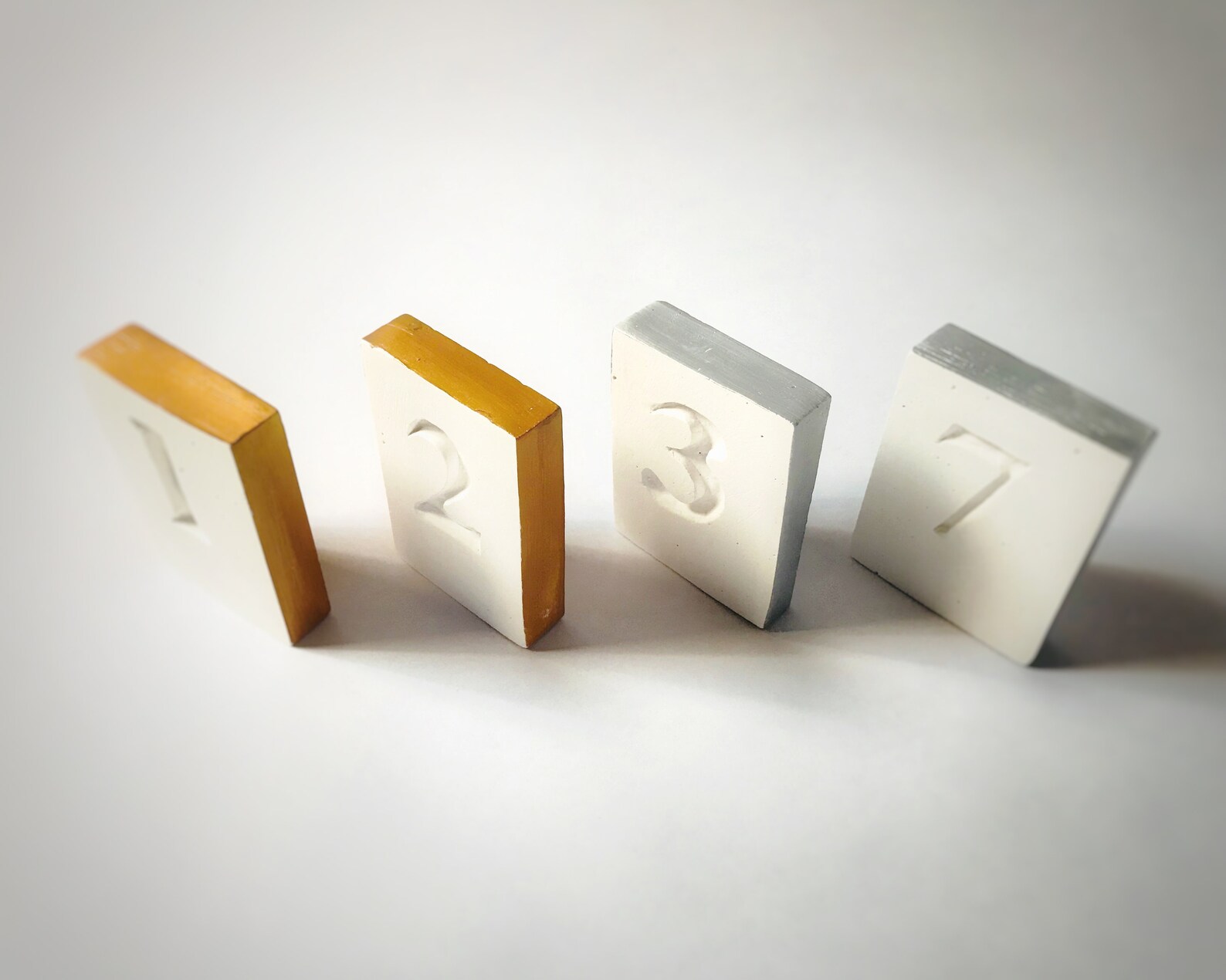 Plaster Tile Table Numbers custom table numbers modern | Etsy