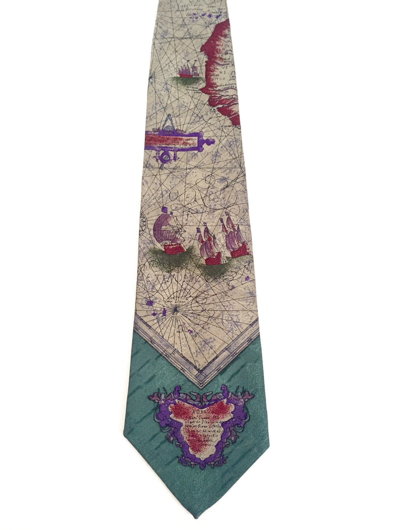 Map Tie for Men Mens Ties Antique Map Gifts Map Art Map of the World ...