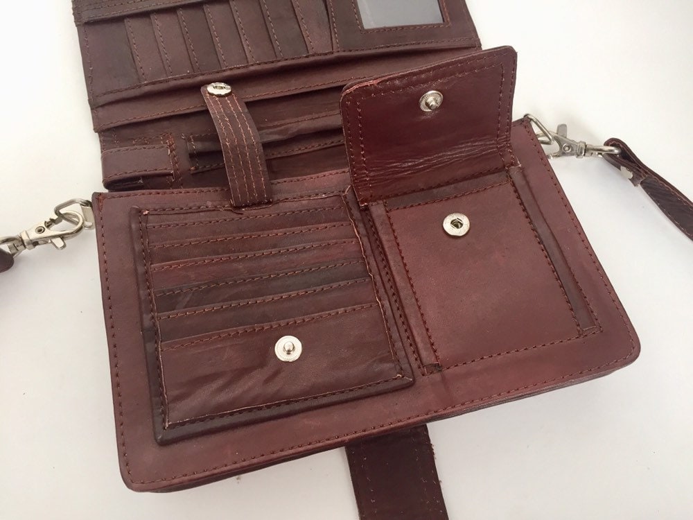 Vintage Leather Manbag European Man Bag With Wrist Strap and - Etsy