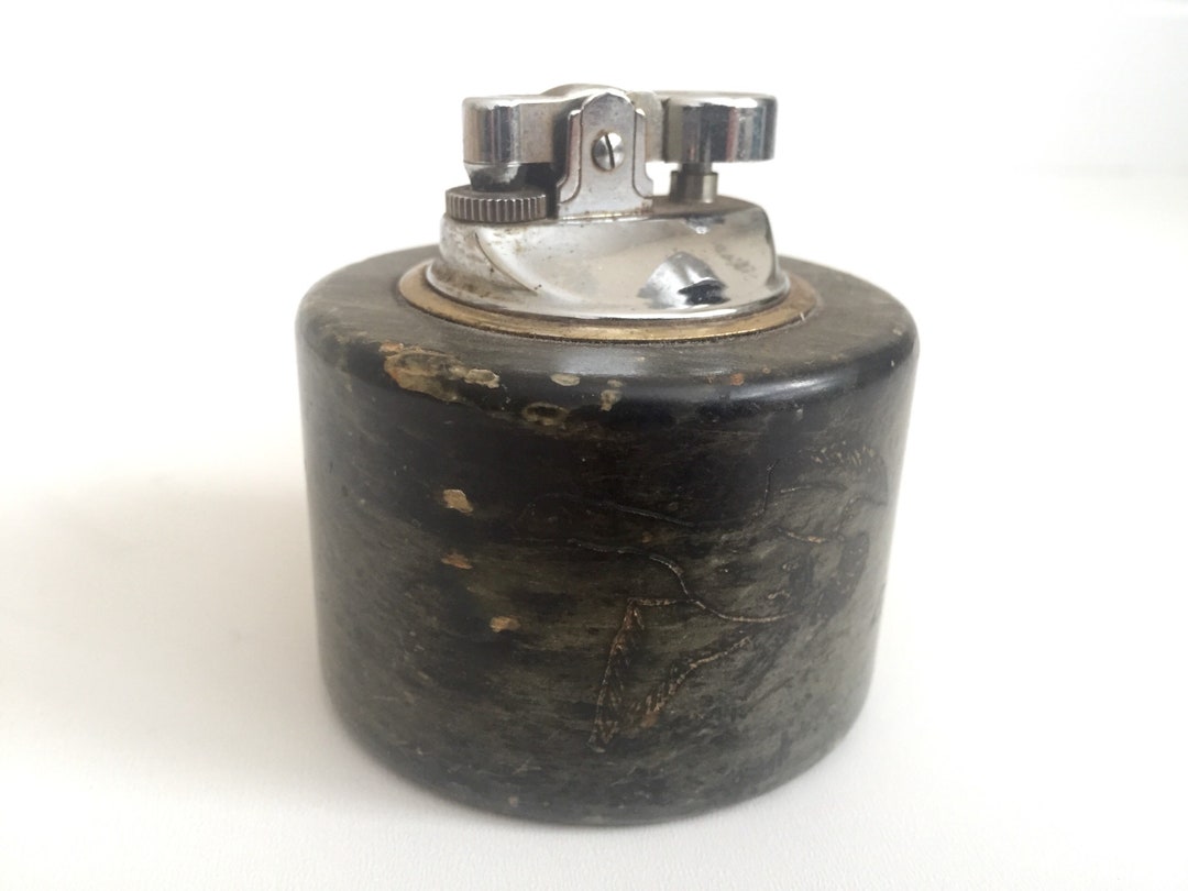 Vintage Stone Lighter Carved Stone Sculpture With Geese Native Canadian ...