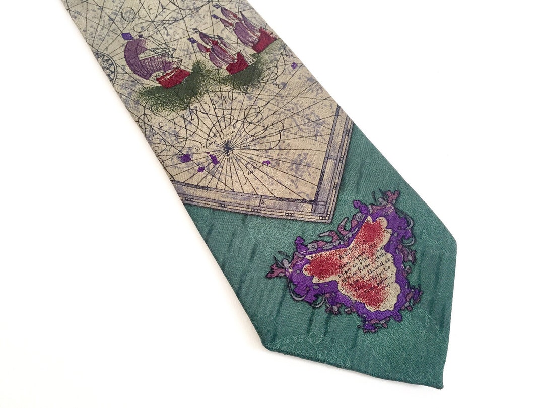 Map Tie for Men Mens Ties Antique Map Gifts Map Art Map of the World ...
