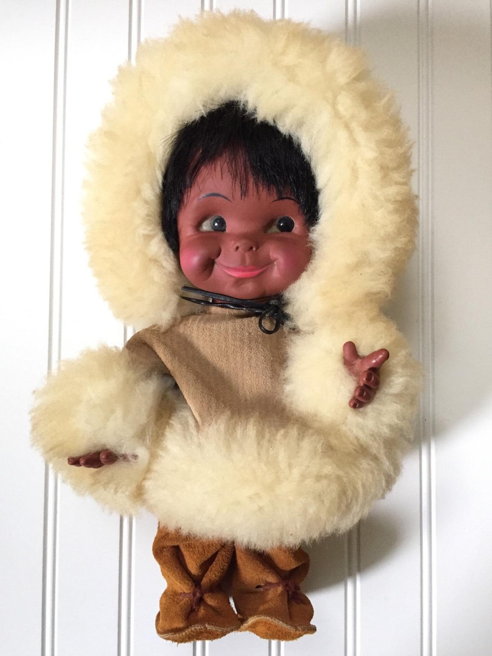 Vintage Regal Doll Eskimo Doll Inuit Doll Native Indian Doll Sleepy ...