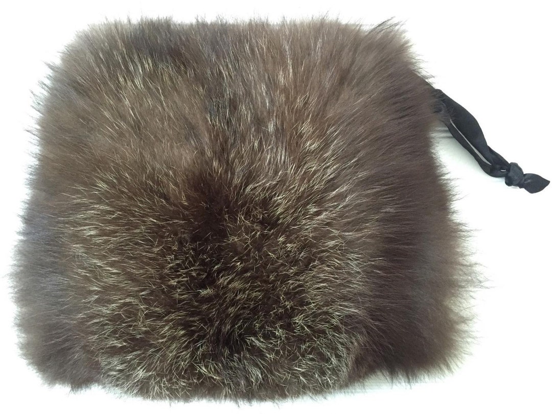 Real Fur Muff - Huge Size - Vintage Hand Warmers - Fur Muffs - Womens ...