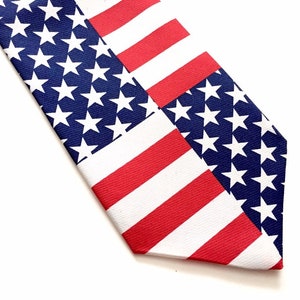 American Flag Tie - Patriotic Mens Ties - Neckties for Men - Governor ...