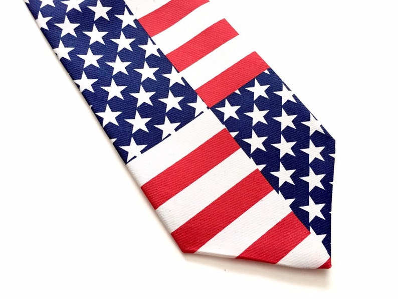 American Flag Tie Patriotic Mens Ties Neckties for Men - Etsy