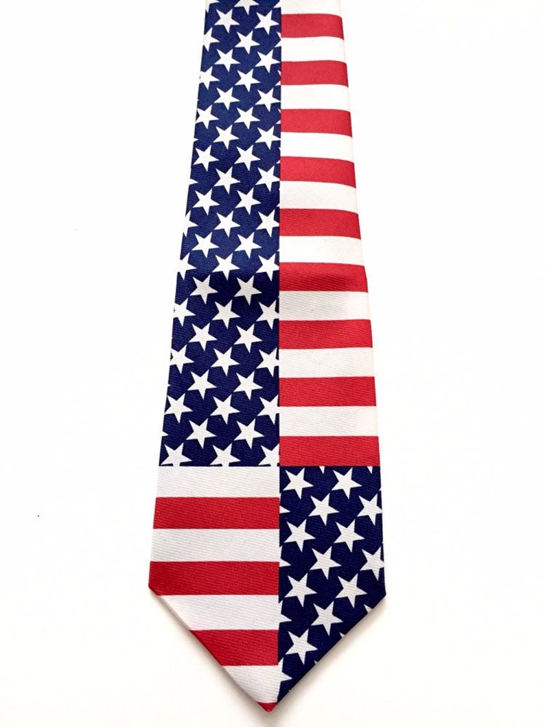 American Flag Tie Patriotic Mens Ties Neckties for Men - Etsy