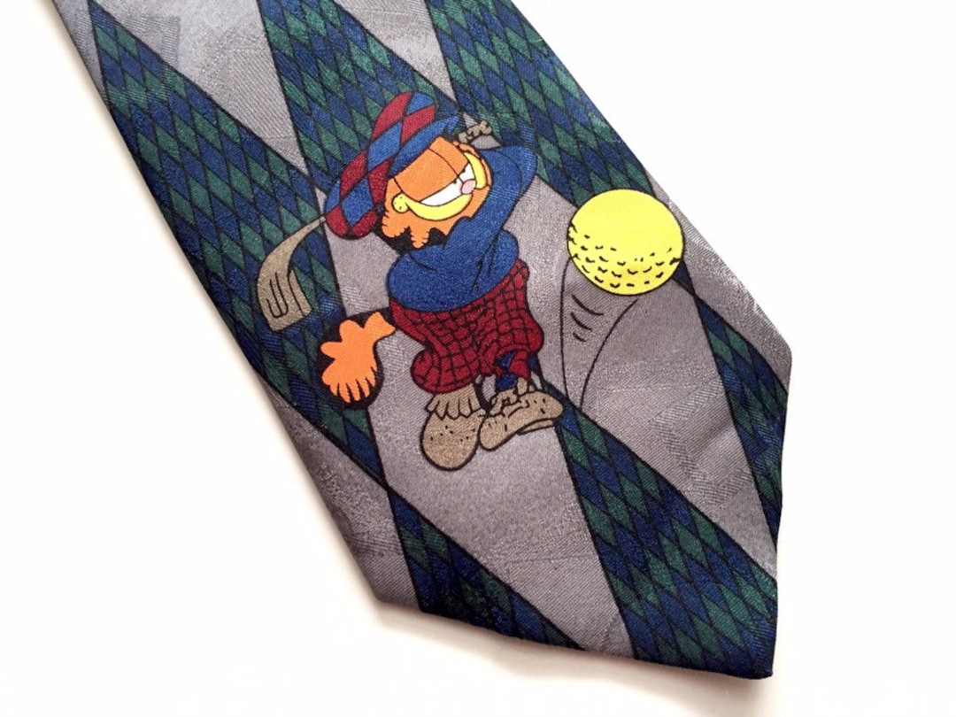 Garfield Tie for Men Mens Ties Garfield Gifts Mans Tie Golf Gifts ...