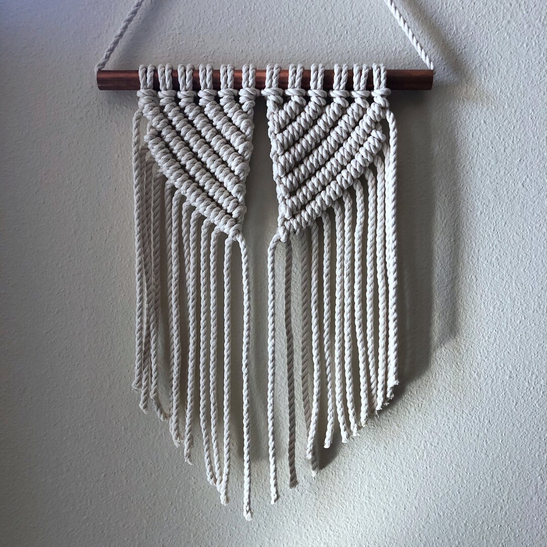 Simply Nude edge on Copper Modern Macrame Wall Hanging - Etsy