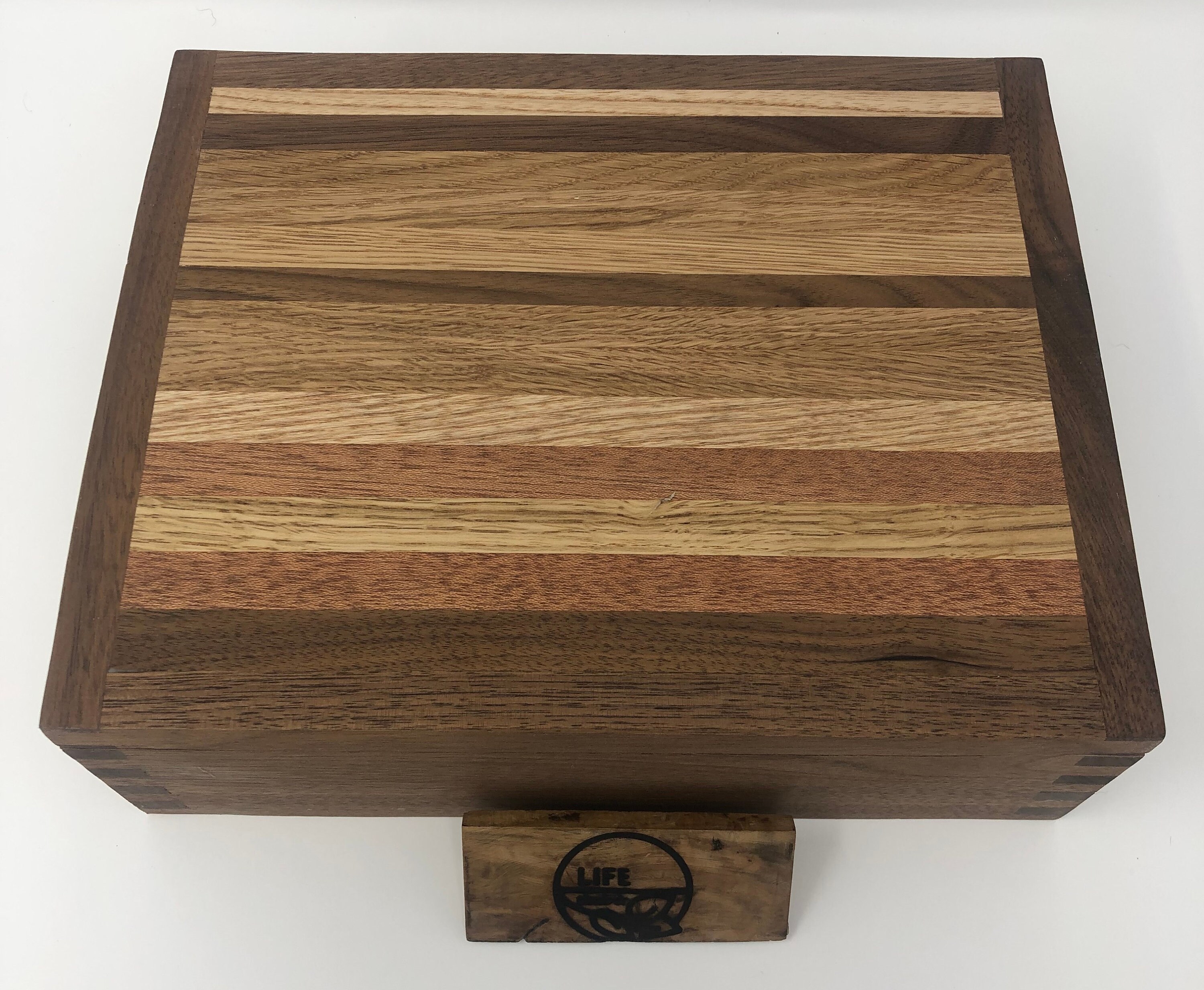 Walnut and Mixed Hardwood Jewellery Keepsake Valet Box - Etsy