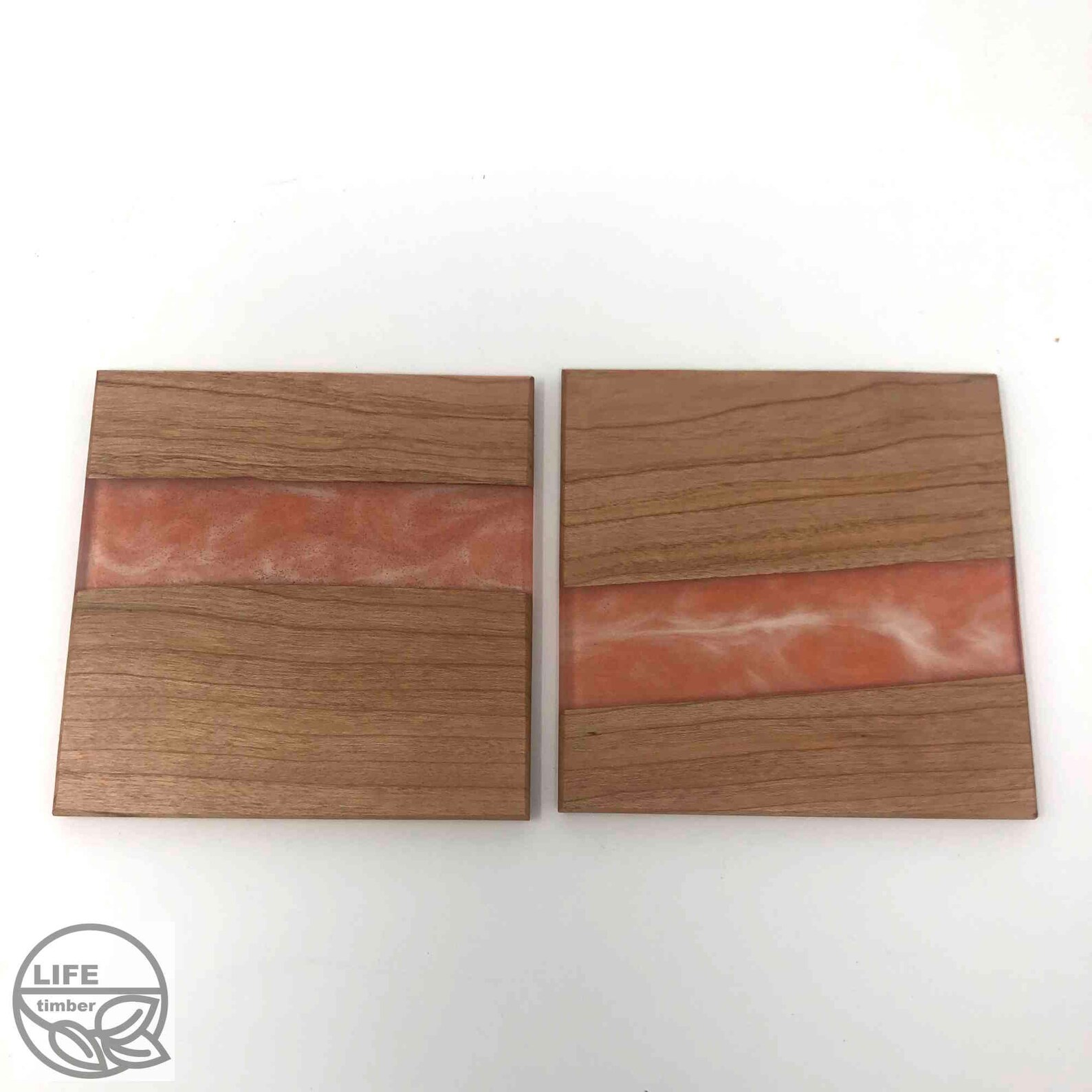 Red Resin River Solid Cherry Coasters - Etsy