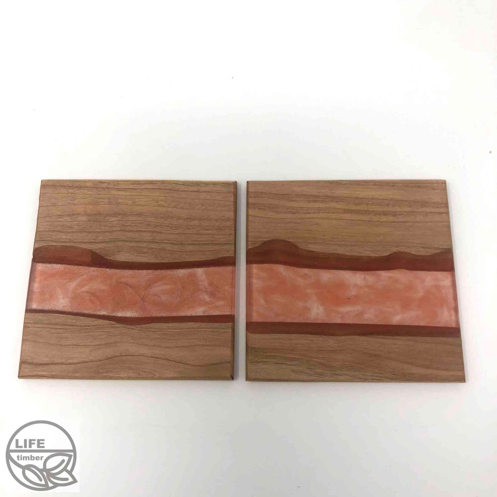 Red Resin River Solid Cherry Coasters - Etsy