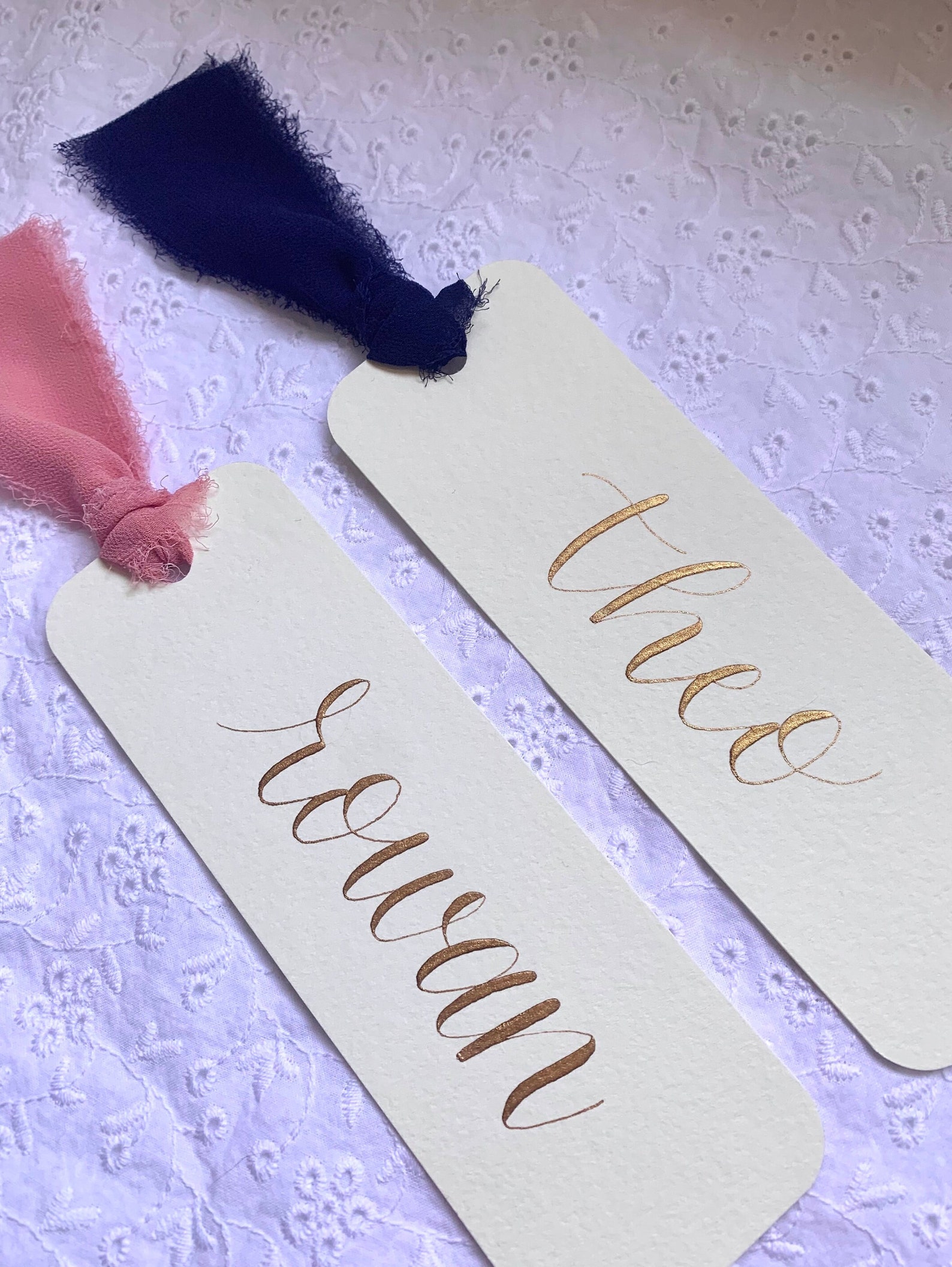 Custom Calligraphy Bookmarks, Personalized Pointed Pen Name Tags ...