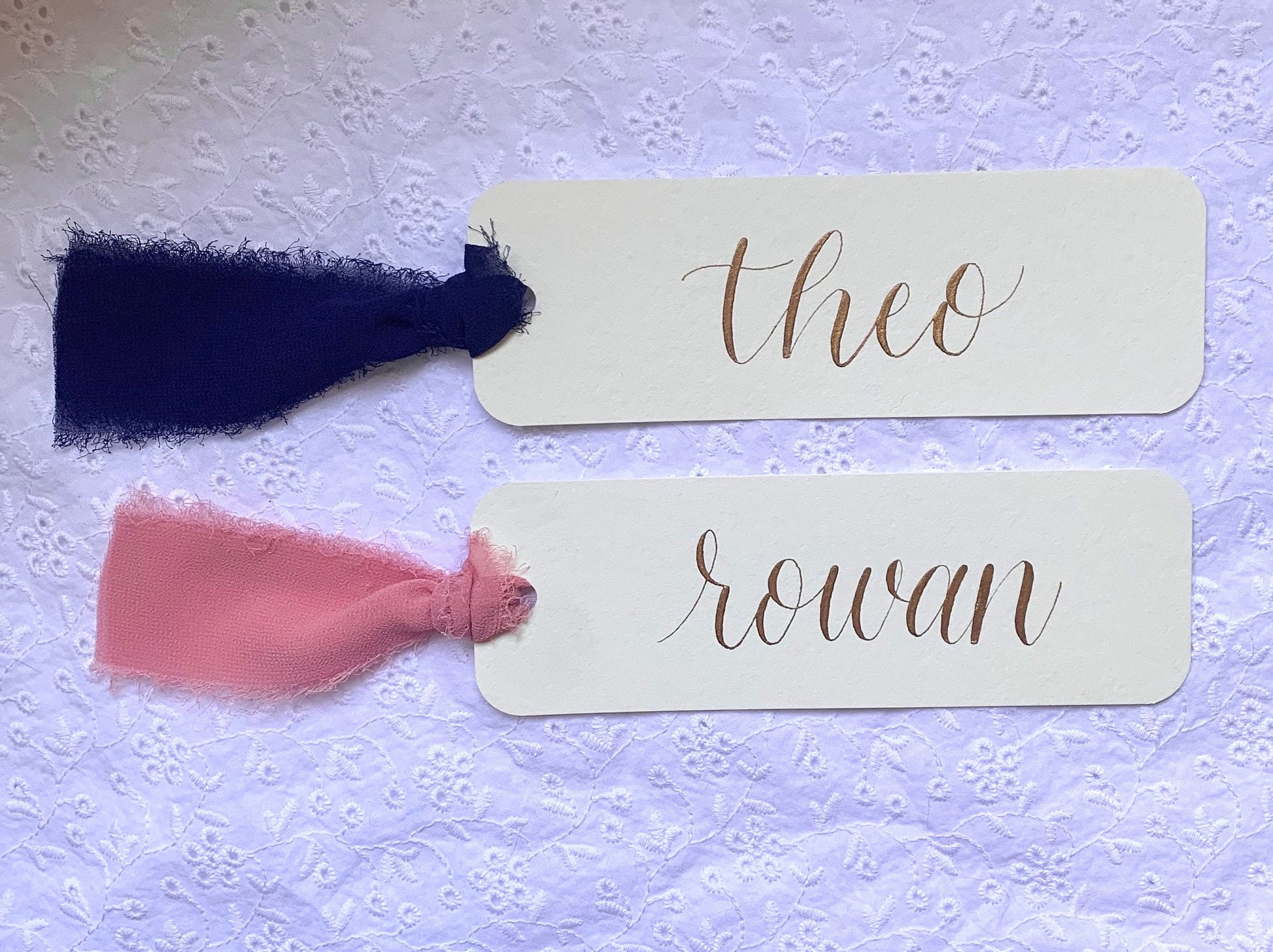 Custom Calligraphy Bookmarks, Personalized Pointed Pen Name Tags ...