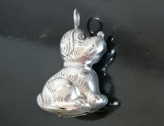 Antique Silver Collectible Baby Rattle "puppy dog" fr… - Gem
